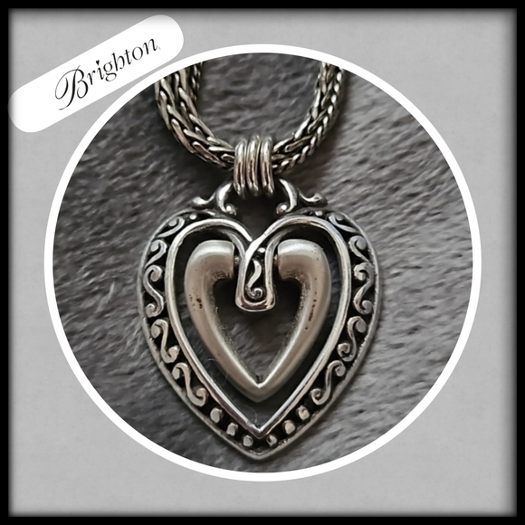 Brighton | Jewelry | Brighton Silvertone Heart Necklace | Poshmark